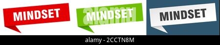 mindset banner. mindset speech bubble, label, sticker, ribbon, sign ...