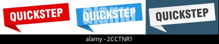 quickstep banner sign. quickstep speech bubble label set Stock Vector ...