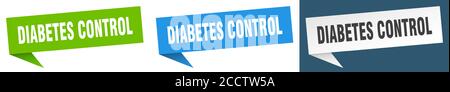 diabetes control banner. diabetes control speech bubble. diabetes ...