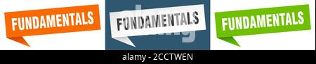 fundamentals banner. fundamentals speech bubble. fundamentals sign ...