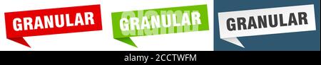 granular speech bubble. granular ribbon sign. granular banner Stock ...