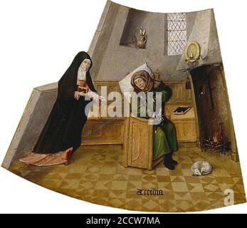 Jheronimus Bosch Table of the Mortal Sins (Gula)2 Stock Photo - Alamy