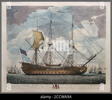 John Boydell, 1748 - Exact view of 'Glorioso', a Spanish Man of War ...