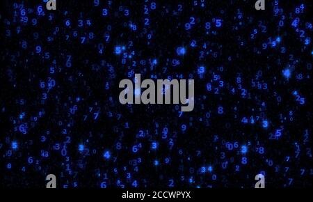 background with blue digital counters Stock Photo - Alamy