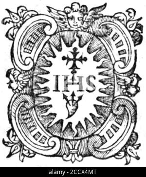 Jesuit emblem 1586 Stock Photo - Alamy