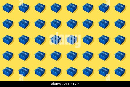 gift pattern blue seamless background decoration Stock Photo - Alamy