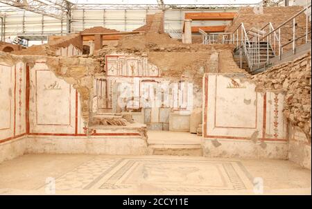 Wall drawings in Terrace Houses in Ephesus Ancient City, Izmir City ...