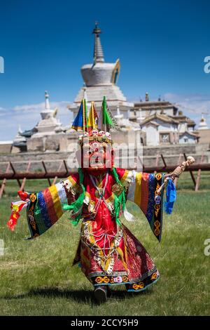 Mongolian Traditional Tsam Mask Dance in Mongolia Stock Photo - Alamy