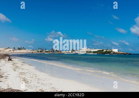 The town of Jazeera at the end of Jazeera beach, Somalia, Africa Stock ...