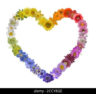 Digital Composing, flower heart, cutout, Germany Stock Photo - Alamy