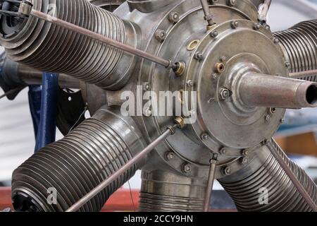 vintage aircraft rotary engine Stock Photo - Alamy