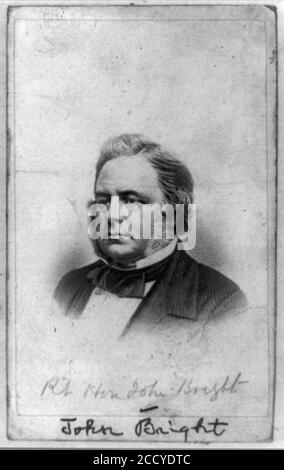 John Bright, head-and-shoulders portrait, facing left Stock Photo - Alamy