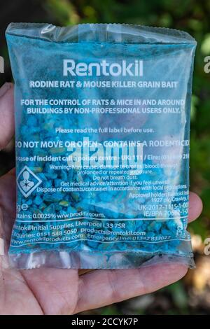 Packet of rentokil rodine rat and mouse killer poison grain bait Stock ...