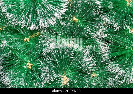 spruce artificial branches, green needles with silver tips for backdrop ...