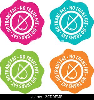 No trans fat sign or stamp on white background, vector illustration ...