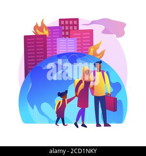 Forced migration abstract concept vector illustration Stock Vector ...