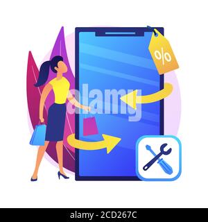Refurbished device abstract concept vector illustration Stock Vector ...