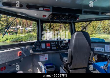 Jasper, Alberta - August 3, 2020: View of the exterior facade of the ...