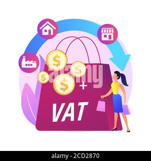 Value added tax system abstract concept vector illustration Stock ...