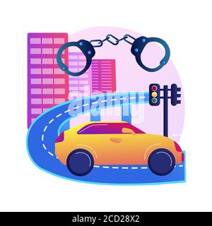 Traffic crime abstract concept vector illustration Stock Vector Image ...