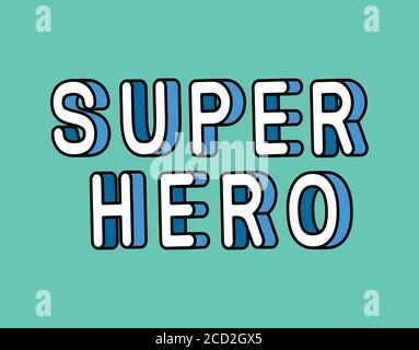 3d super lettering on blue background design, typography retro and ...