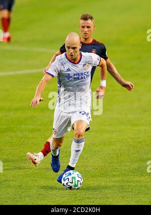 Chicago Fire Defender Andrew Gutman (15) looks on as the referee ...