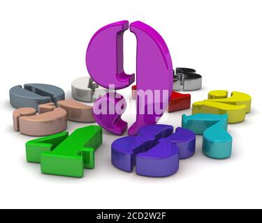 Colored numbers on white background. Randomly distributed overlapping ...