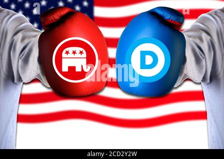 Presidential Election Battle, political confrontation in the USA ...