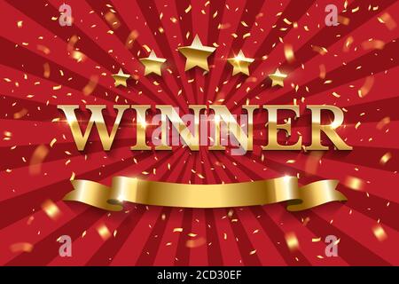 Winner Congratulations Background. Vector Illustration Stock Vector ...