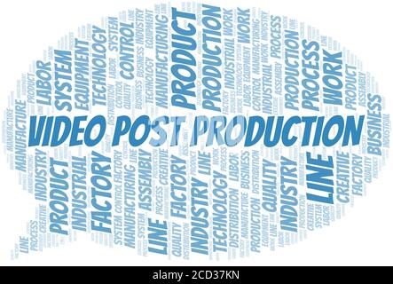 Post Production word cloud create with the text only Stock Vector Image ...