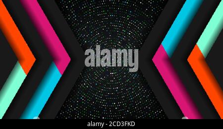 Abstract colorful overlap triangle pattern on white background with copy space, Vector ...