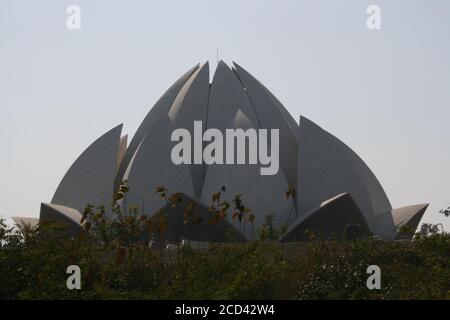 India, New Delhi, Bahapur, Lotus Temple, the temple of the Baha'i faith ...