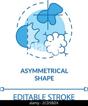 asymmetrical mole melanoma line icon vector illustration Stock Vector ...