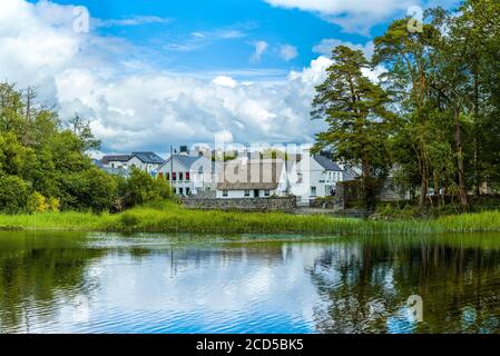 View of houses on coastline, Cong, County Mayo, Ireland Stock Photo - Alamy