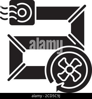 Plumbing pipes vector flat glyph icon. Construction, repair Stock ...