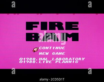 Fire Bam - Nintendo Famicom Disk System Videogame - Editorial use only ...