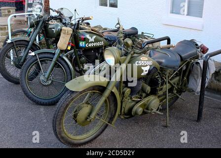 Matchless G3/L British Army Dispatch Riders Motorcycle 1940 Stock Photo ...