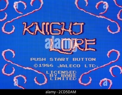 Knight Lore - Nintendo Famicom Disk System Videogame - Editorial use ...