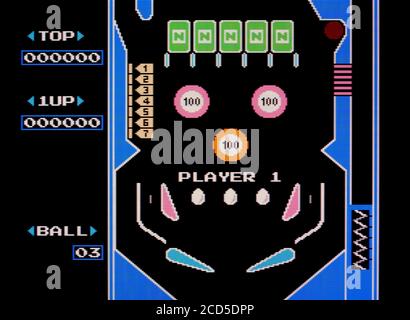 Pinball - Nintendo Famicom Disk System Videogame - Editorial use only ...