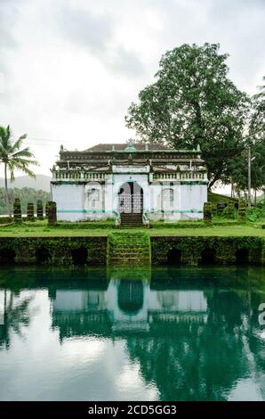 Beautiful view of Surla Mosque and Tank during monsoon season at Surla ...