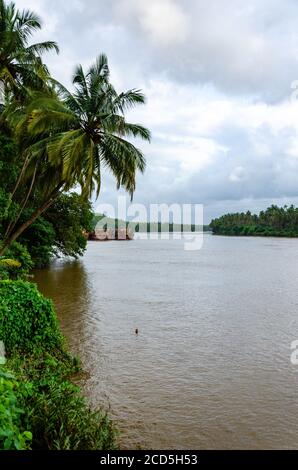 Beautiful view of Mandovi River or Mhadei River (described as the ...
