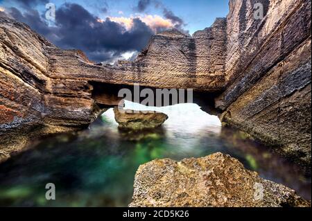 Ancient fish tank at Kakia Skala, close to Ferma village, Ierapetra ...