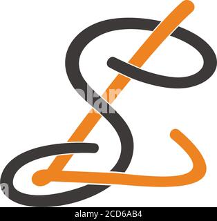 letter sl linked overlapping logo vector Stock Vector Image & Art - Alamy