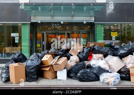 New City of New York Sanitation Department trucks on the roadside Upper ...