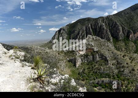 Spectacular view of Texan prairie from the Guadalupe Mountains National ...