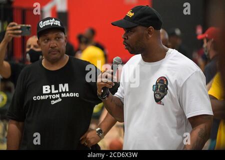 Corona, United States. 22nd Aug, 2020. Compton Magic point guard Mikey ...