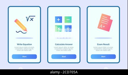 quiz app ui design mobile user interface vector Stock Vector Image & Art - Alamy