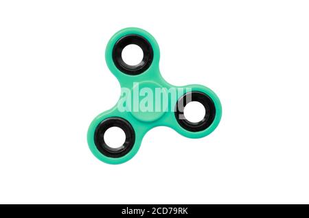 Isolated on white green spinner Stock Photo - Alamy