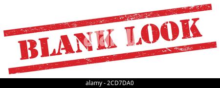 BLANK LOOK text on red brown ribbon badge stamp Stock Photo - Alamy