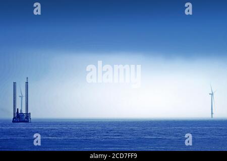 The two Jack-Up offshore north sea drilling oil rigs, Galaxy II and ...